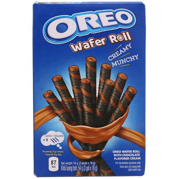 OREO WAFER ROLL VANILLA FLAVOURED CREAM 54G